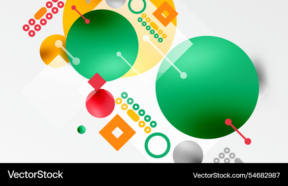 Circles and elements geometric abstract background