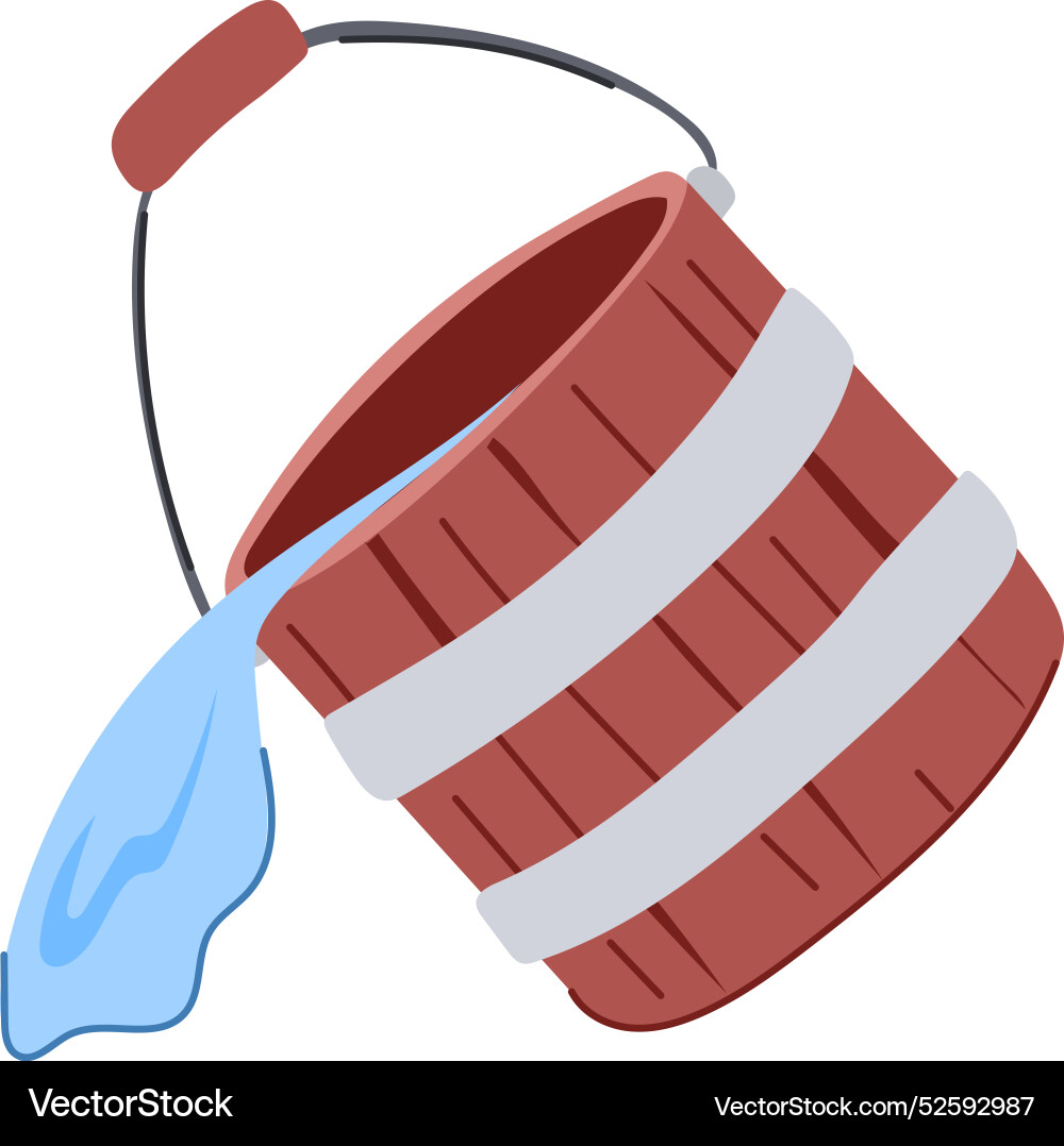 Clean bucket water cartoon Royalty Free Vector Image