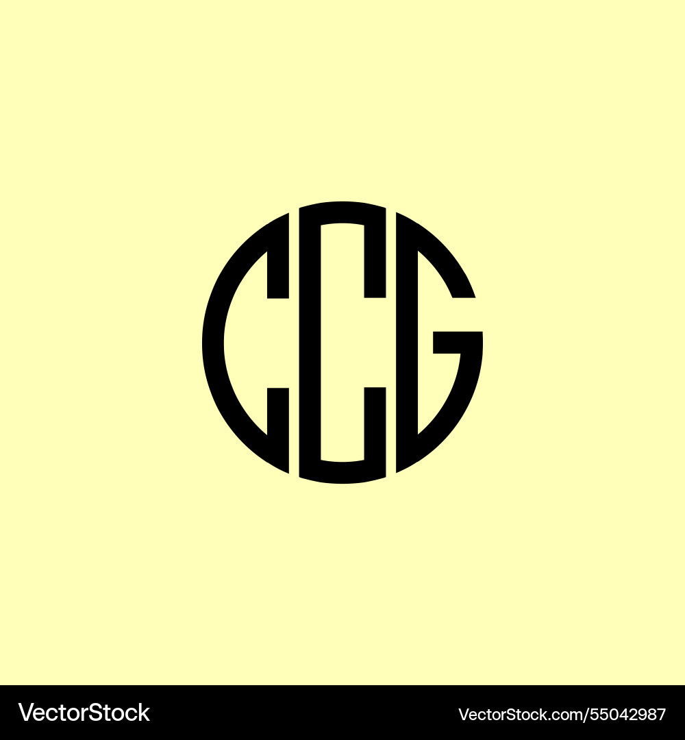 Creative rounded initial letters ccg logo Vector Image