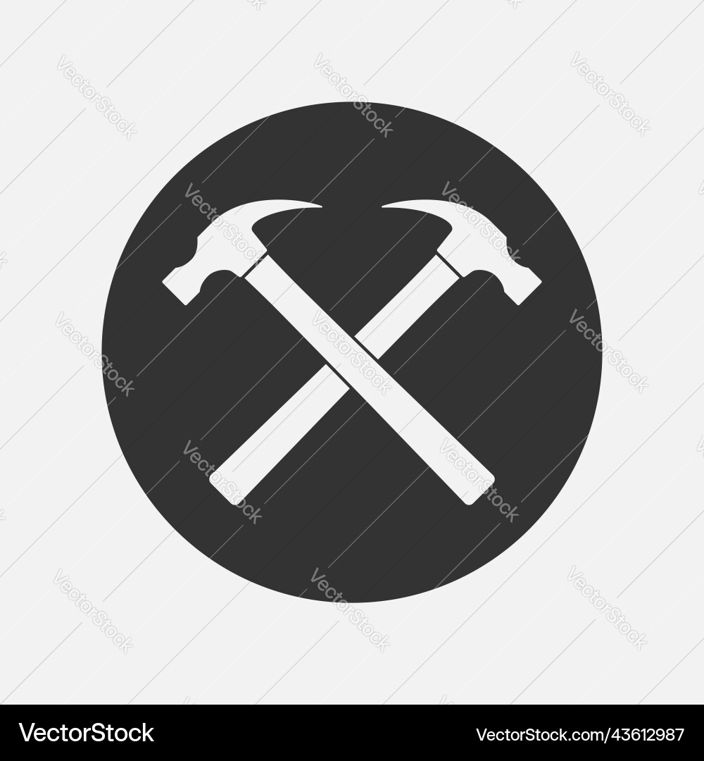 Hammers icon Royalty Free Vector Image - VectorStock