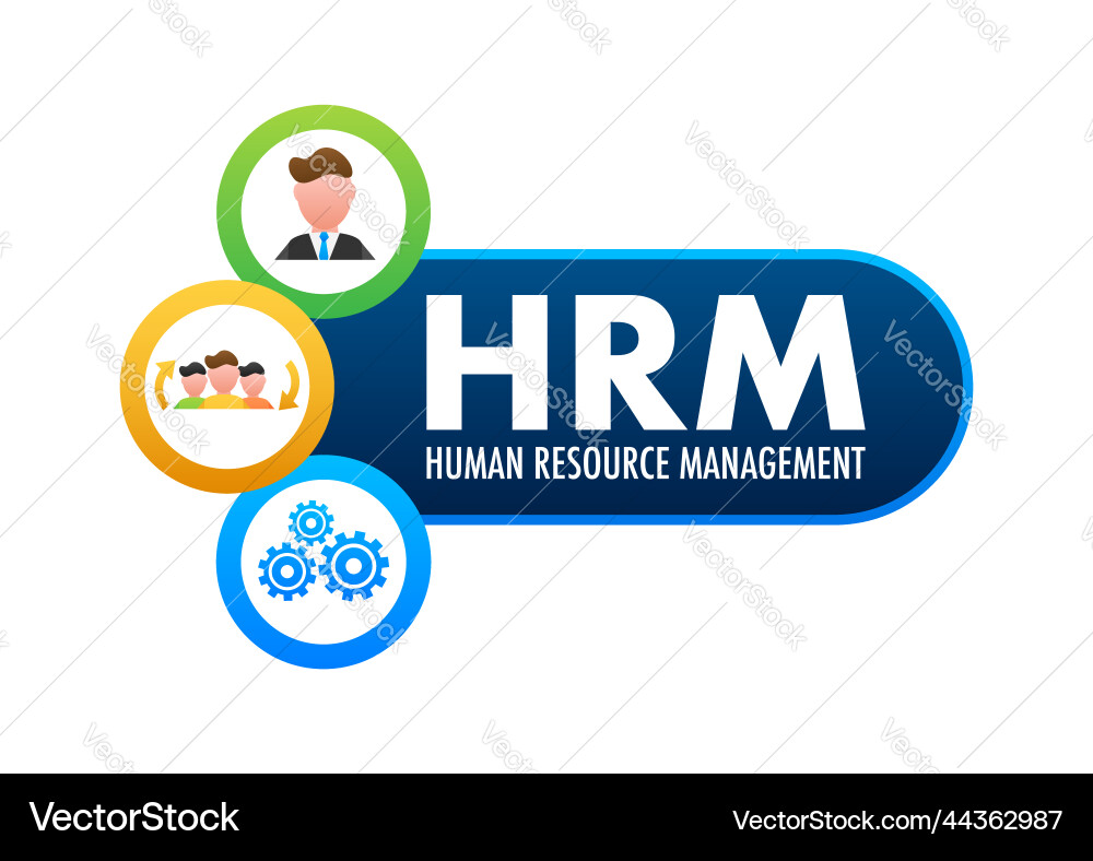 HRM Human Resource Management Icons Royalty Free Vector