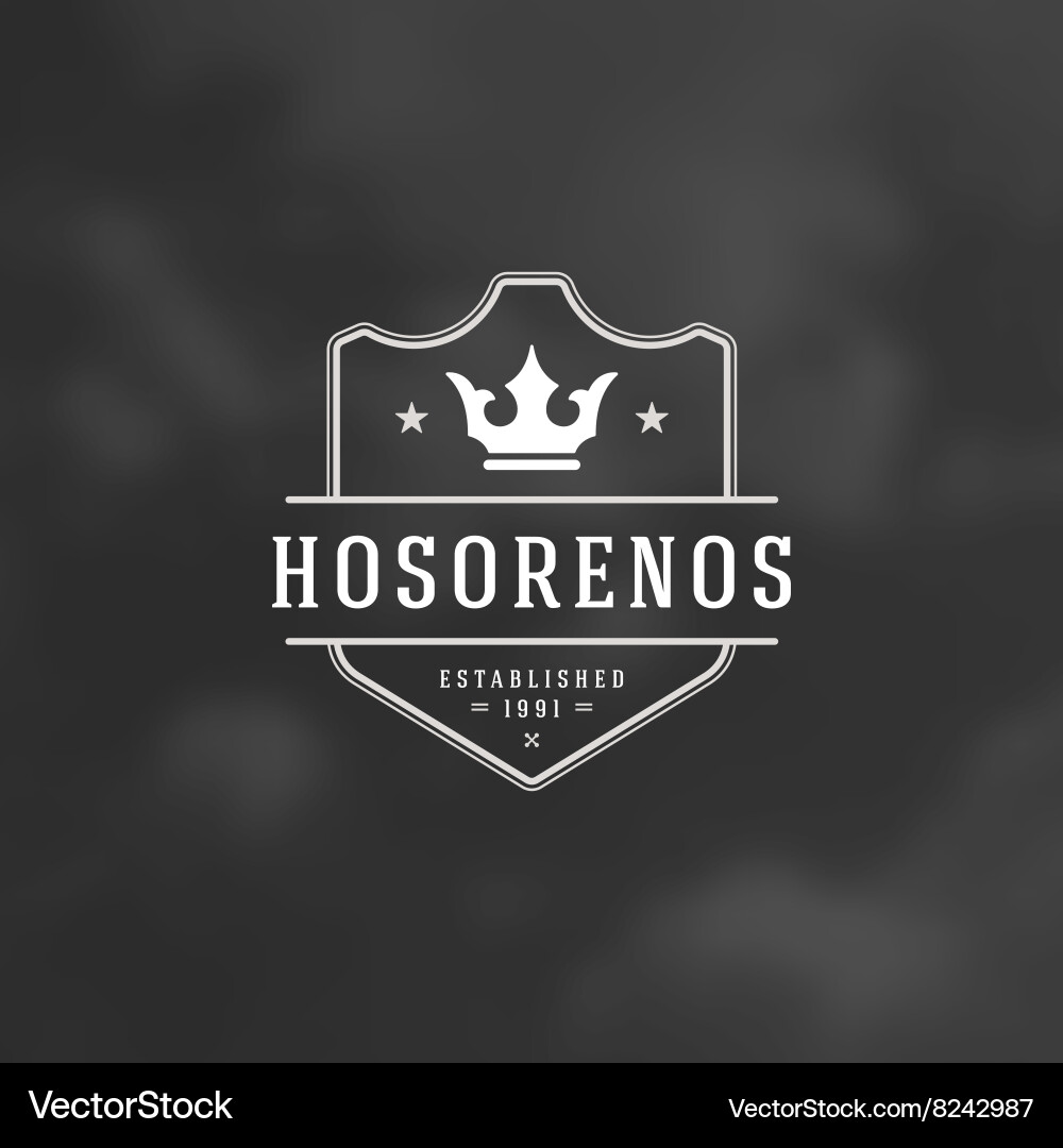 King crown logo template design element Royalty Free Vector