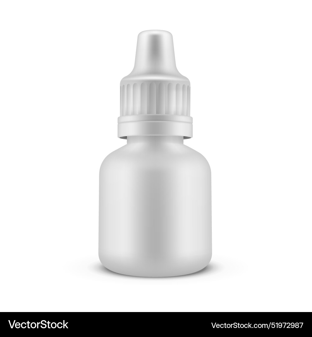 White plastic dropper bottle mockup – Royalty-Free Vector | VectorStock