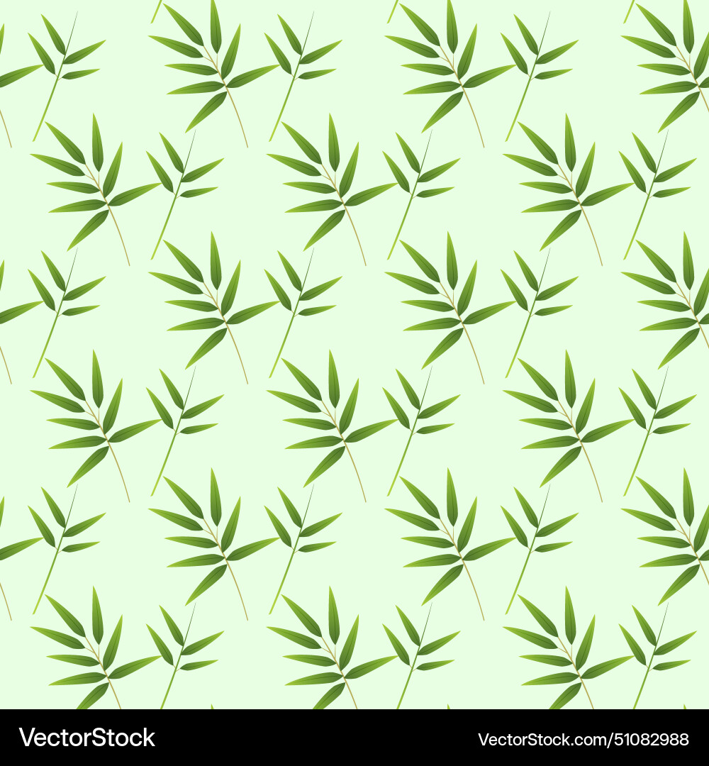 Bamboo branches seamless pattern design Royalty Free Vector