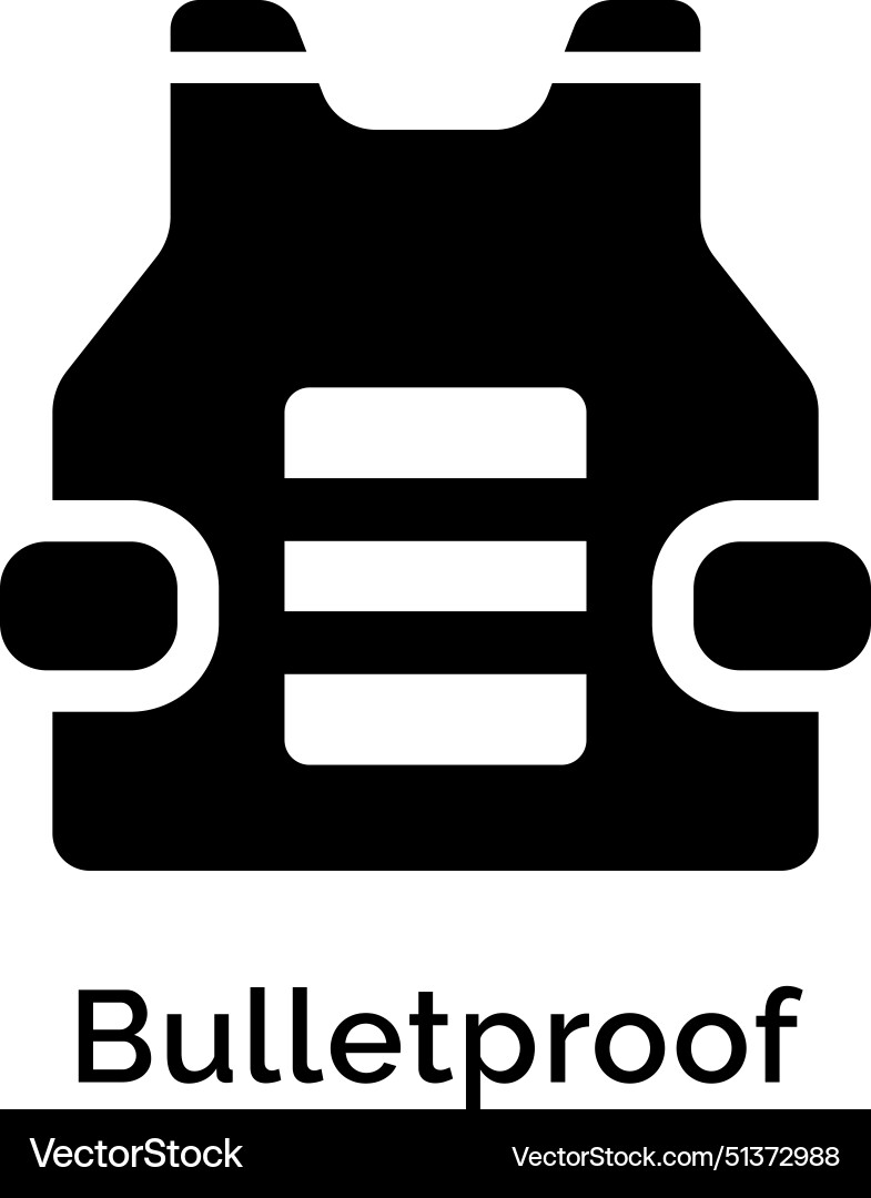 Bulletproof jacket icon Royalty Free Vector Image