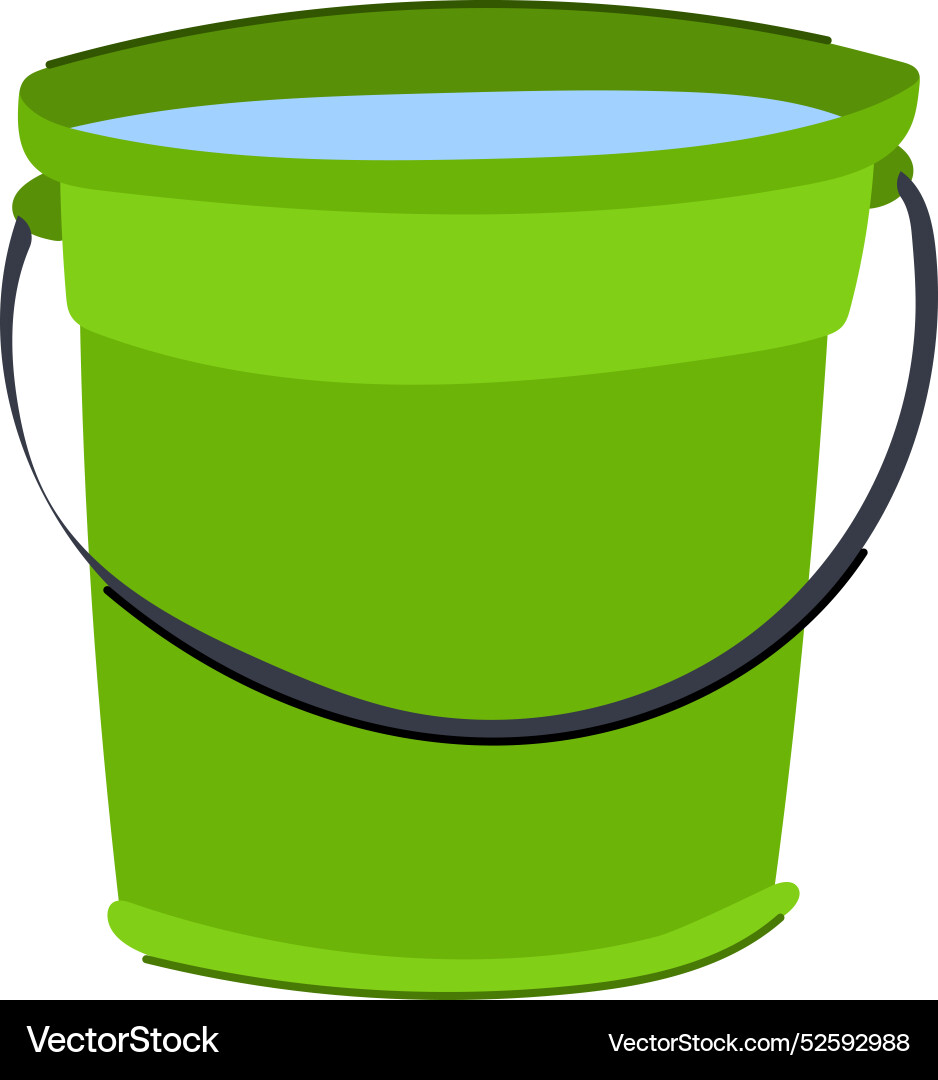 Full bucket water cartoon Royalty Free Vector Image