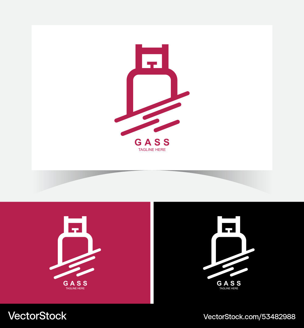 Gas cylinder logo design template Royalty Free Vector Image