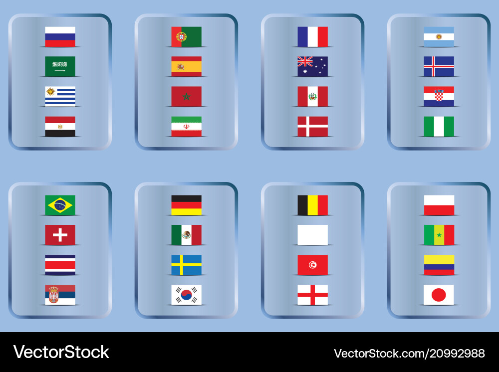 Information graph of the flags country Royalty Free Vector