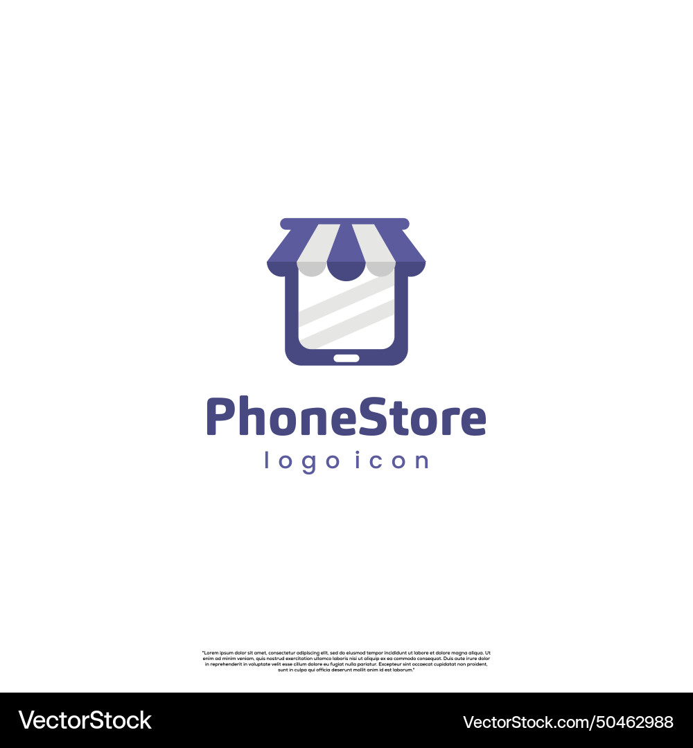 Phone store logo design icon template Royalty Free Vector