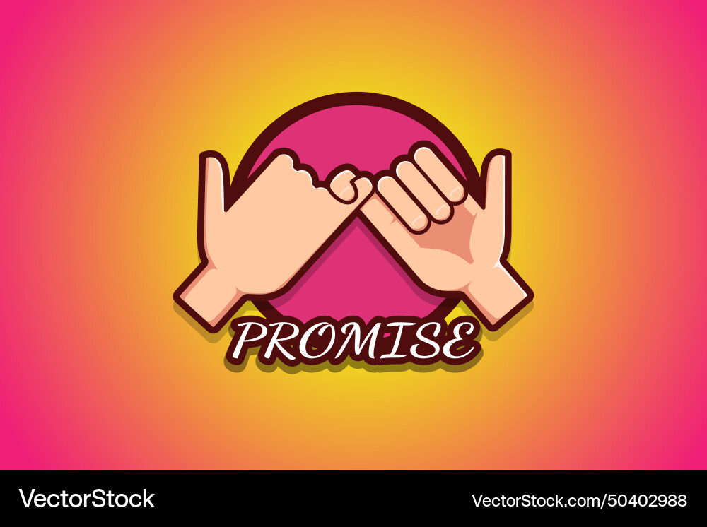 Promise logo cartoon Royalty Free Vector Image