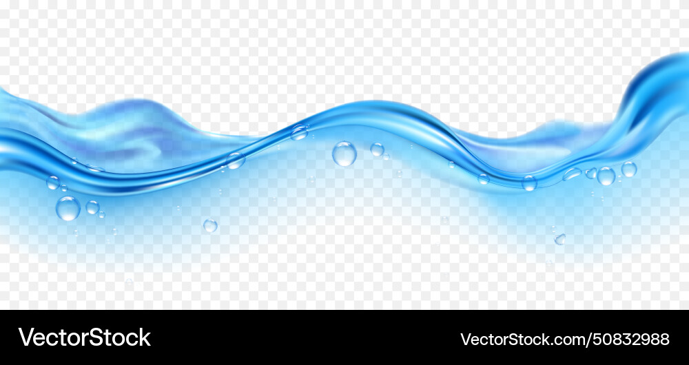 Realistic water wave Royalty Free Vector Image