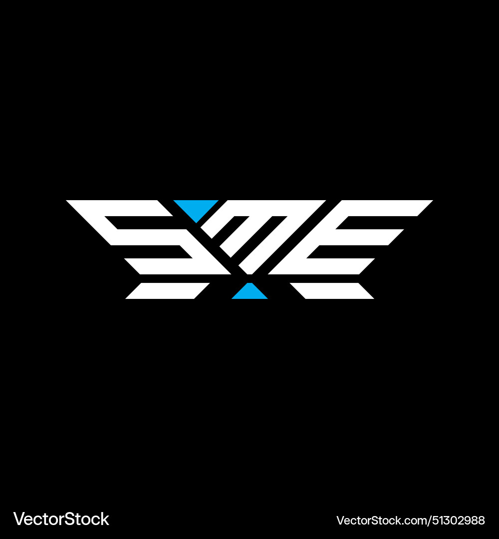 Sme letter logo design simple and modern Vector Image