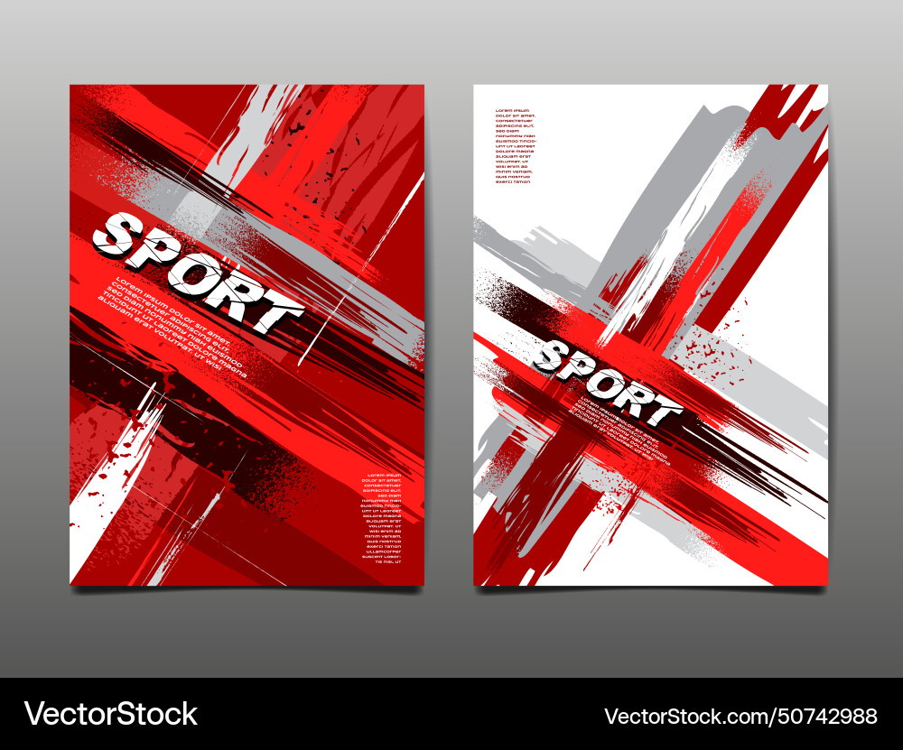 Sport design layout template Royalty Free Vector Image