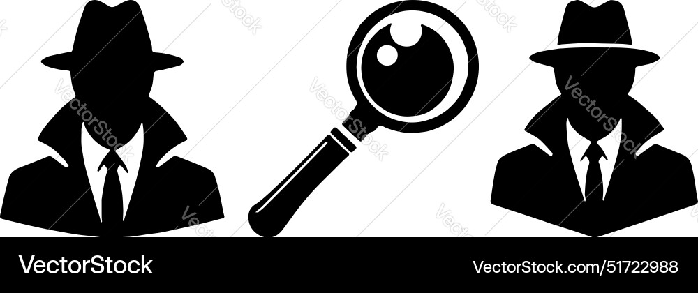 Spy icon set Royalty Free Vector Image - VectorStock