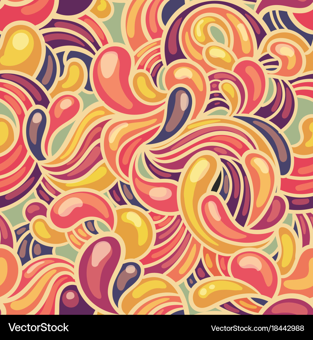 Vibrant Swirls Pattern Royalty Free Vector Image
