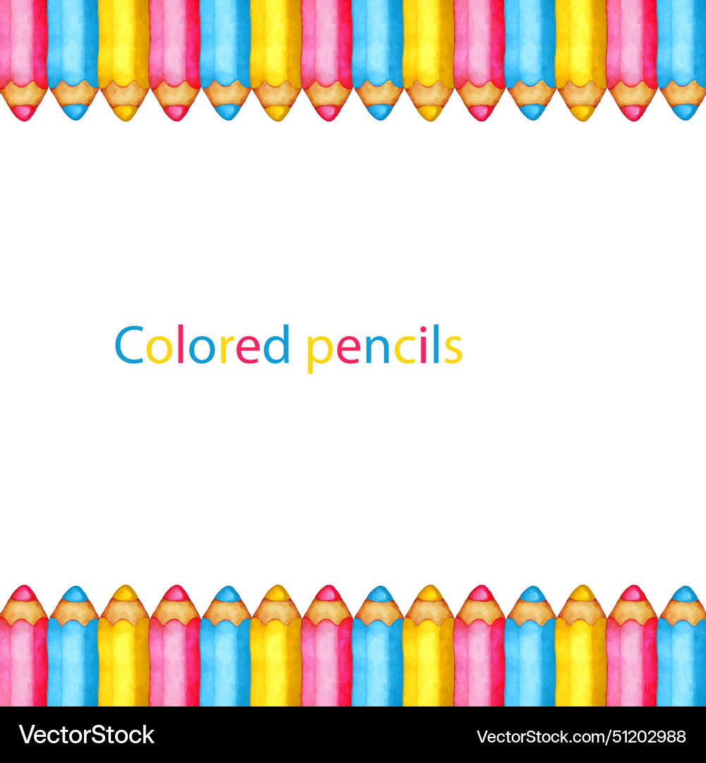 Watercolor hand drawn of pattern colored Vector Image