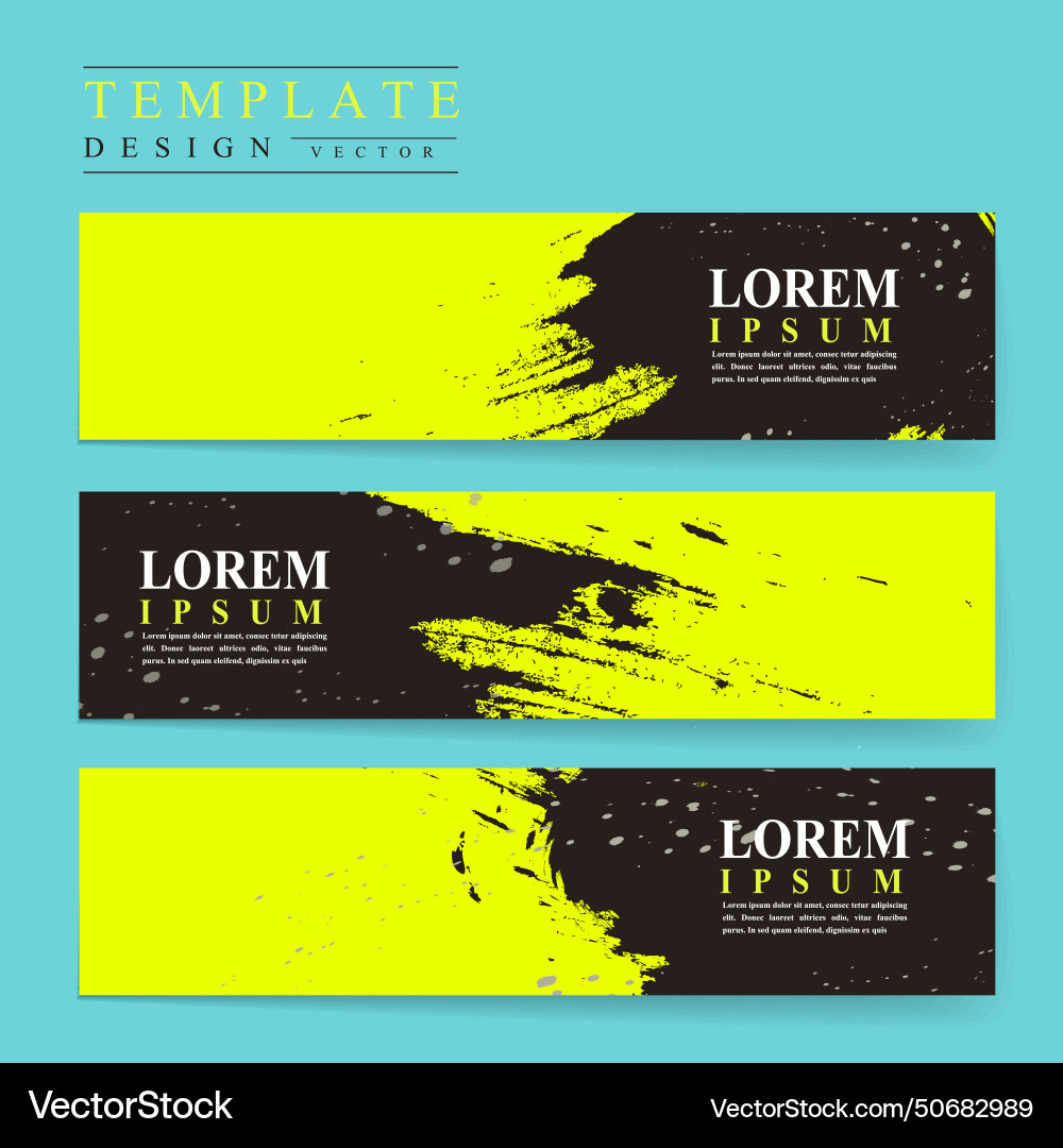 Attractive banner template design Royalty Free Vector Image