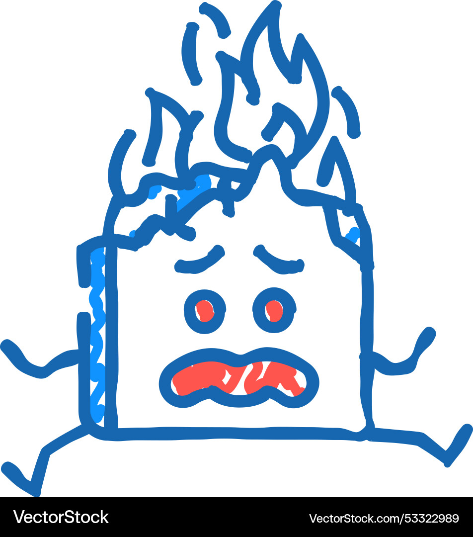 Clever book character icon doodle Royalty Free Vector Image