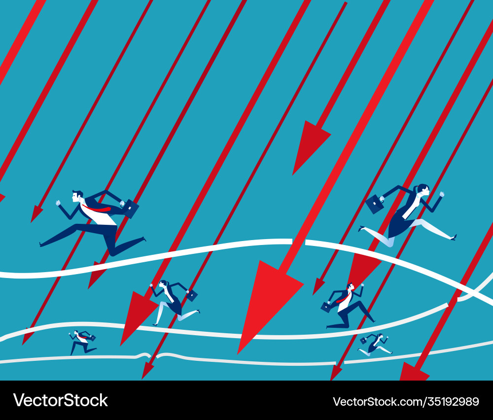 Global economy is falls and severly destroyed Vector Image