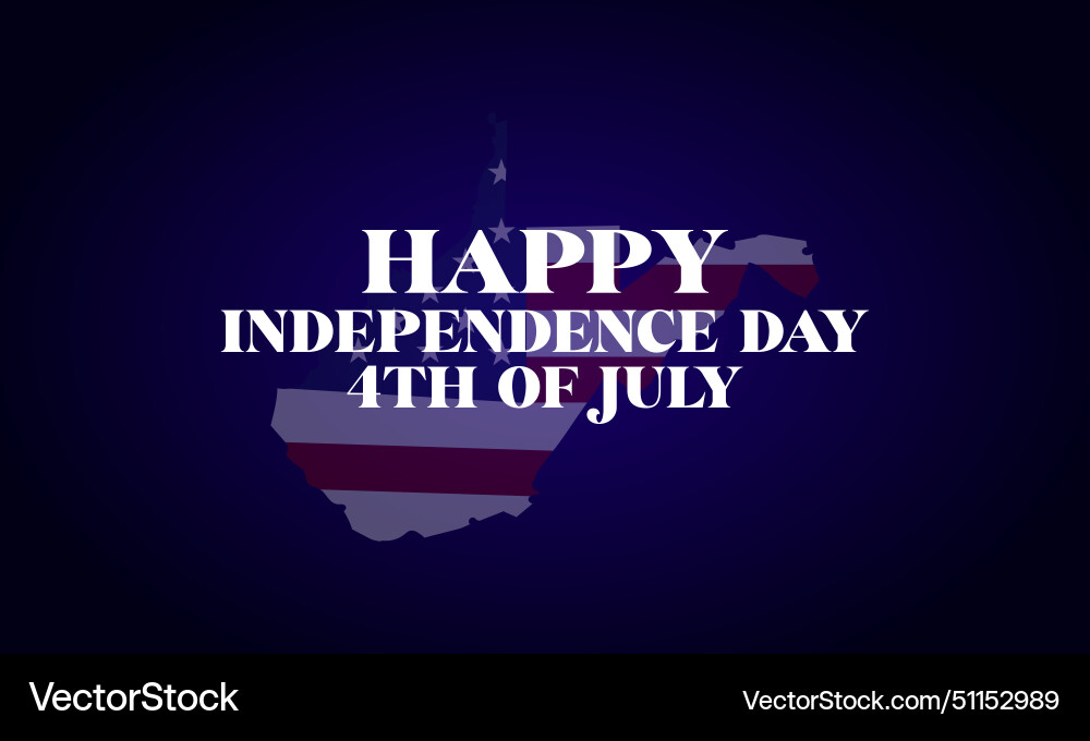 Happy independence day 4th of july text Royalty Free Vector