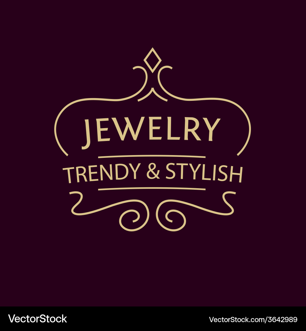 Luxury Jewelry Logo - Elegant & Refined Vector Image