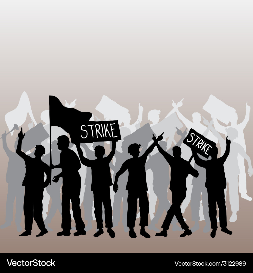 Workers strike Royalty Free Vector Image - VectorStock