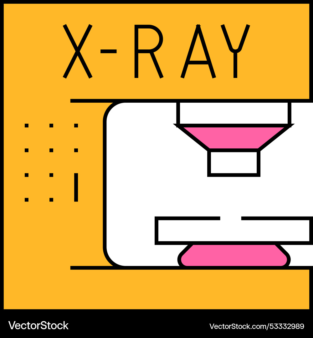 X-ray electronic equipment icon color Royalty Free Vector