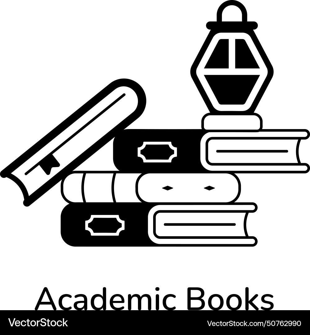 Academic books Royalty Free Vector Image - VectorStock