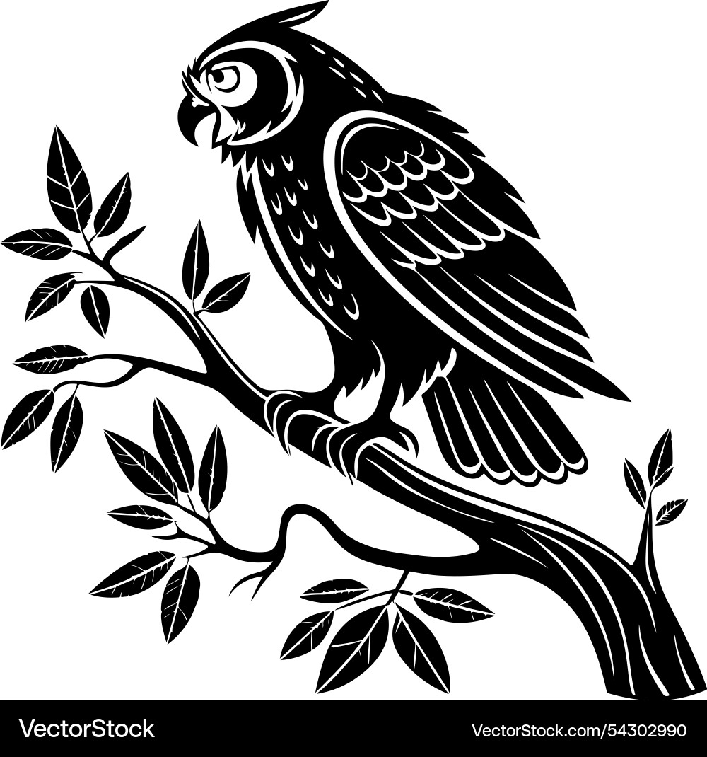 Black owl design Royalty Free Vector Image - VectorStock