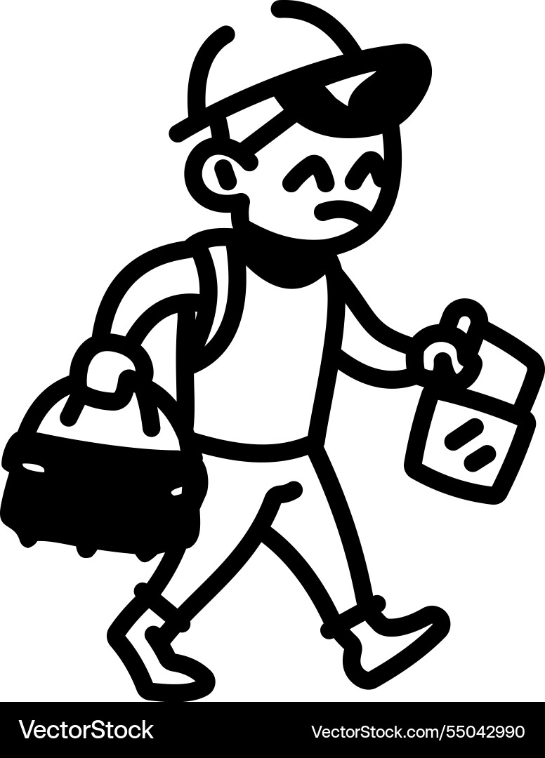 Delivery boy Royalty Free Vector Image - VectorStock