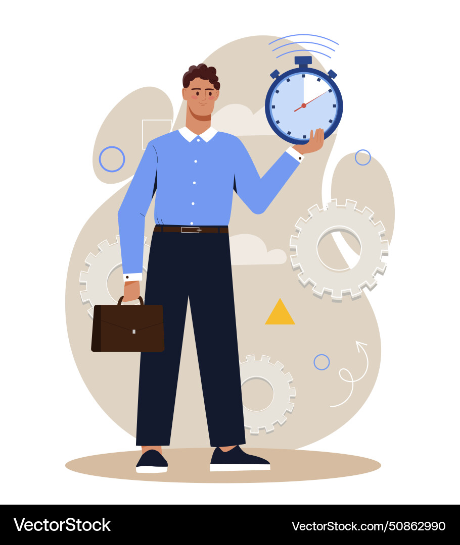 Effective time management concept Royalty Free Vector Image