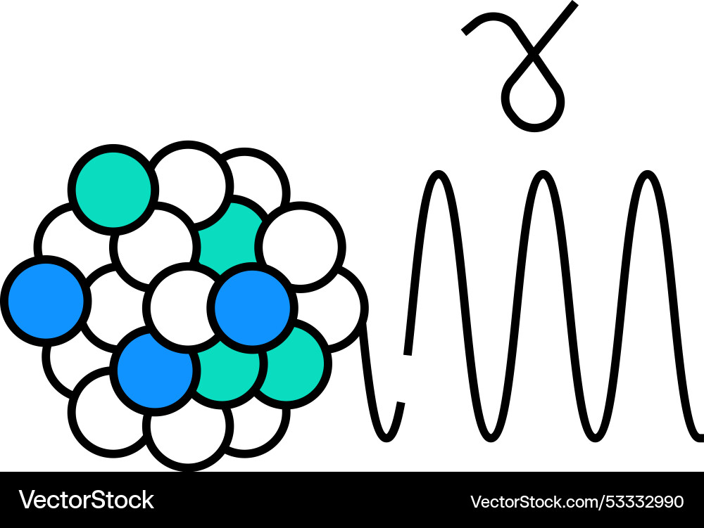 Electromagnetic waves icon color Royalty Free Vector Image