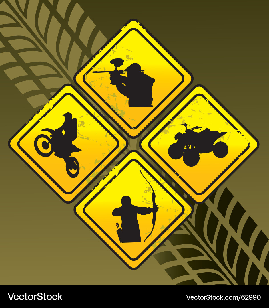 Extreme Sport Signage Royalty Free Vector Image