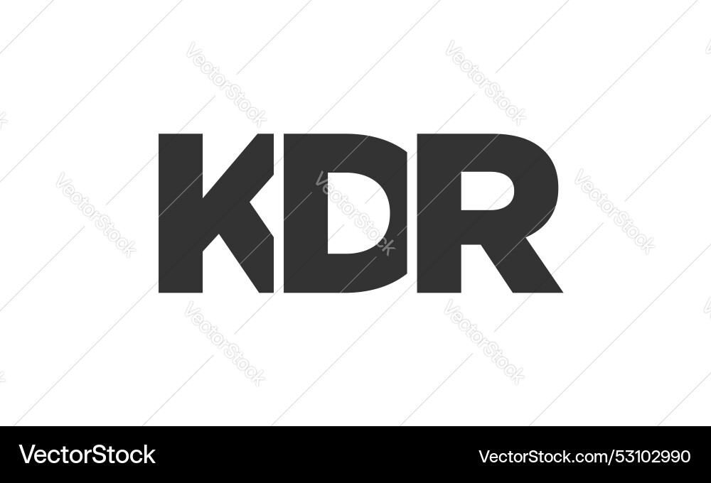 Kdr logo design template with strong and modern Vector Image