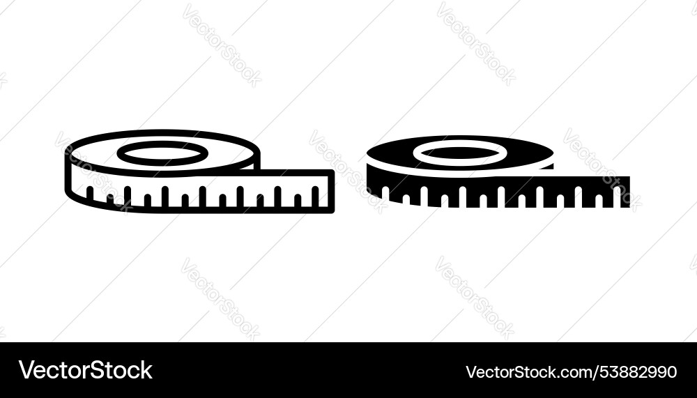 Meter tape icon set Royalty Free Vector Image - VectorStock