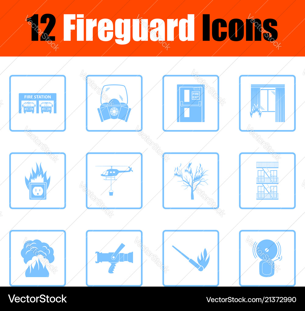Set of fire service icons Royalty Free Vector Image