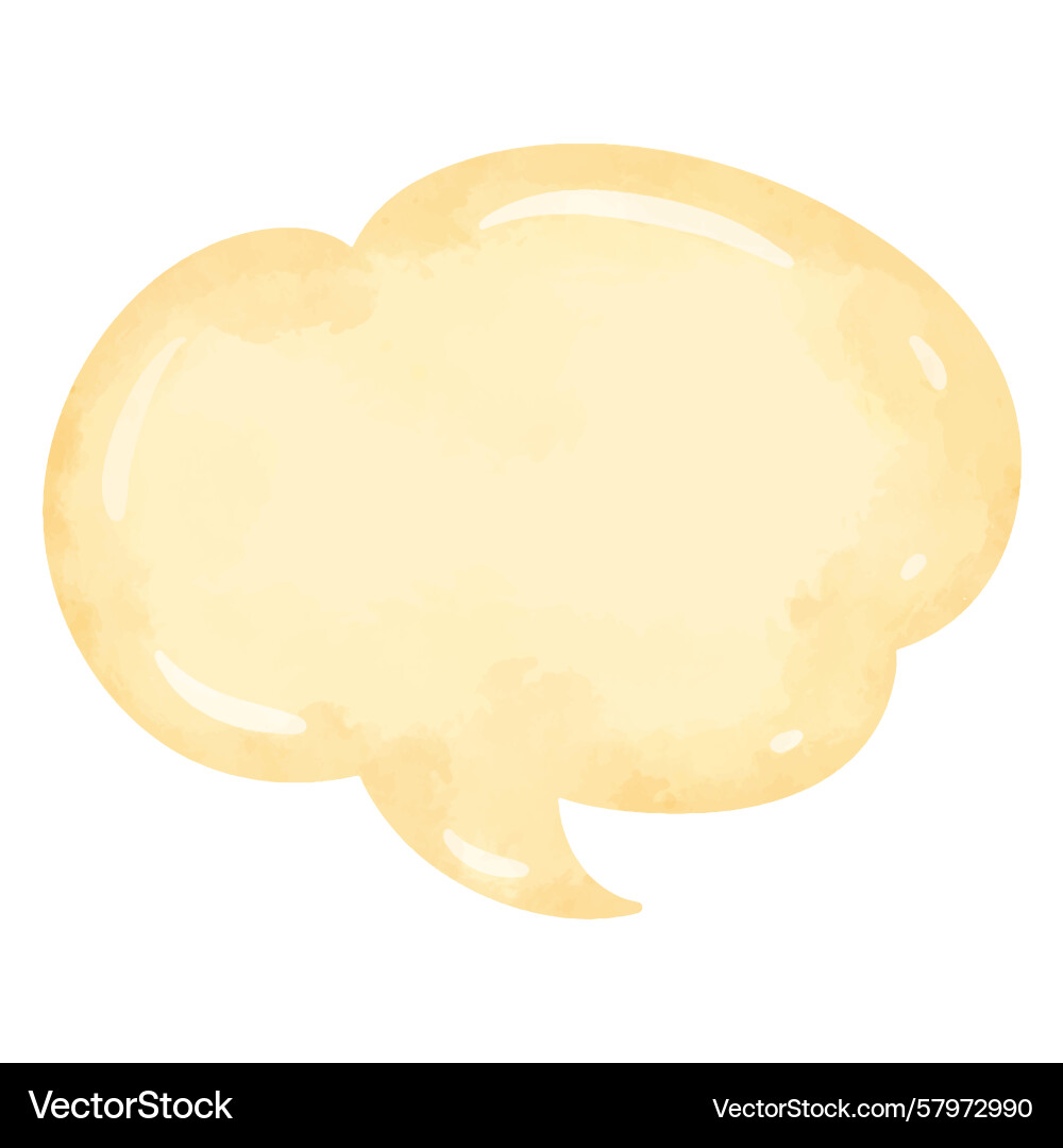 Speech bubble watercolor painting Royalty Free Vector Image