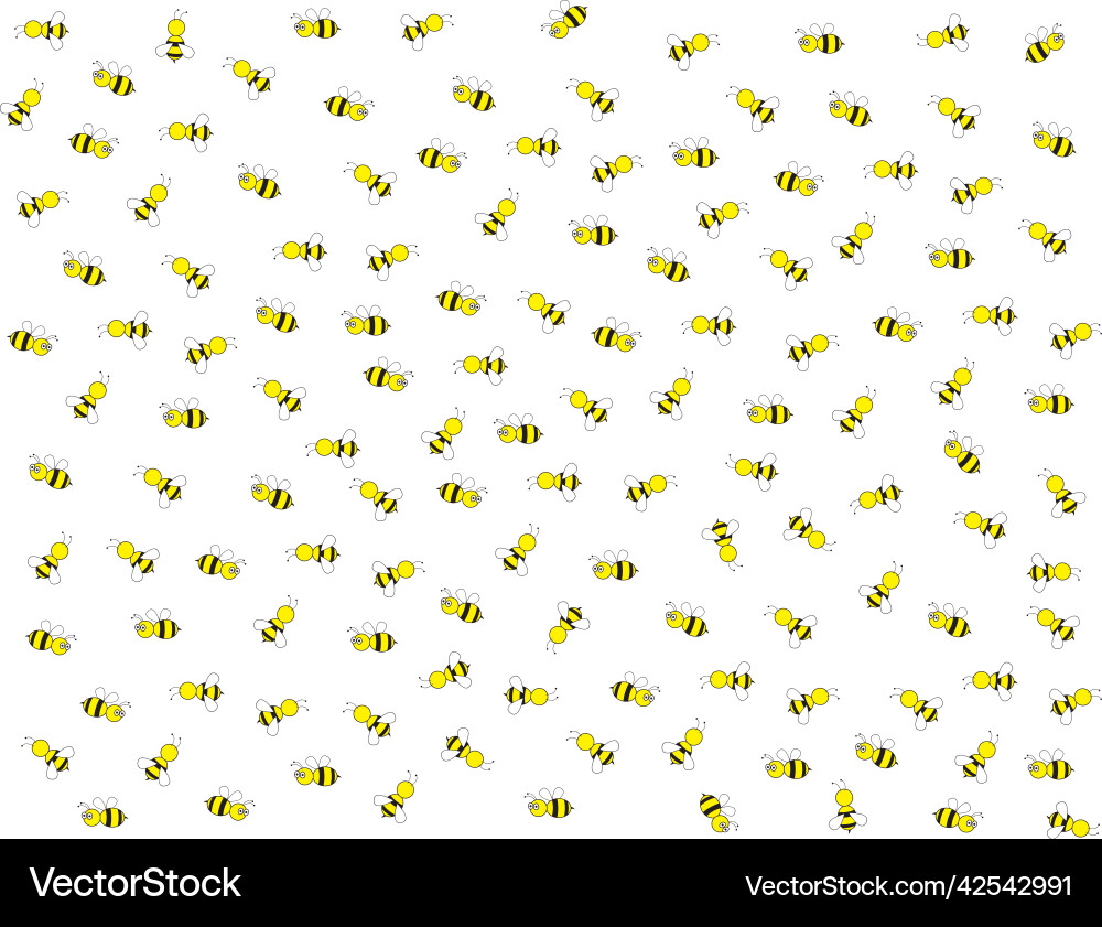 Bumble bees on white background Royalty Free Vector Image