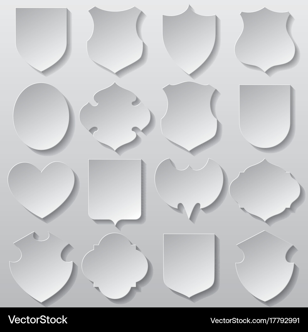 Cut Paper Signs - Shadow Collection Royalty Free Vector