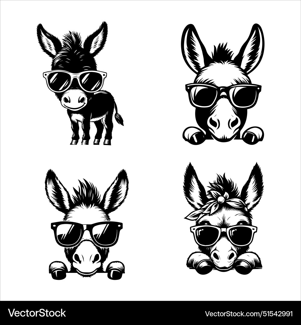 Donkey svg Royalty Free Vector Image - VectorStock