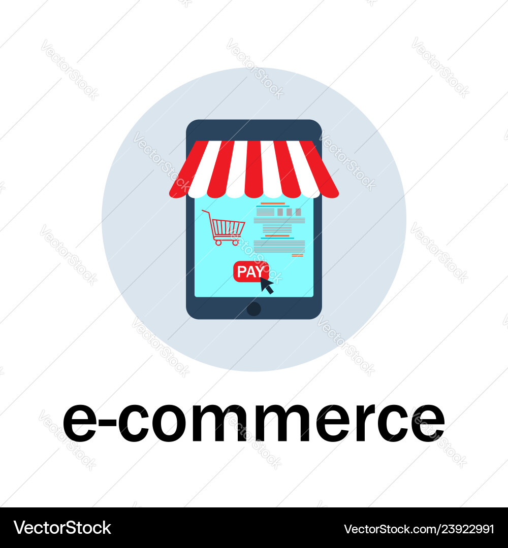 E-commerce and web store icon Royalty Free Vector Image