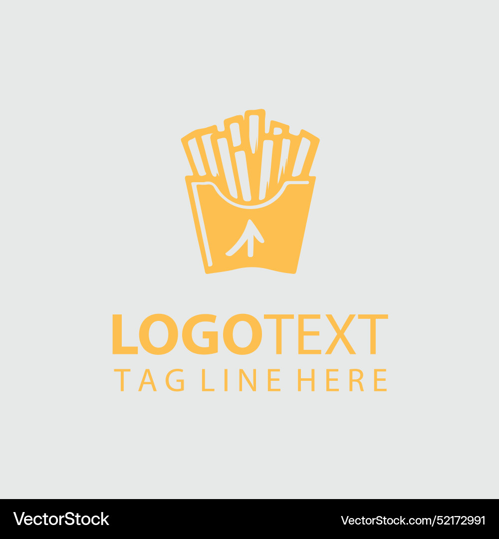 French fries logo Royalty Free Vector Image - VectorStock