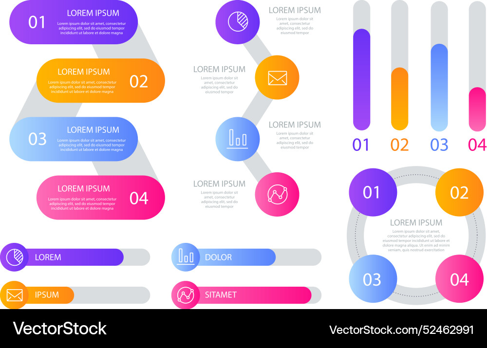 Infographic element collection Royalty Free Vector Image