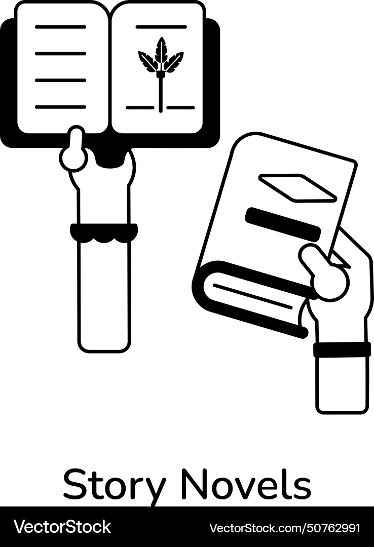 Story novels Royalty Free Vector Image - VectorStock