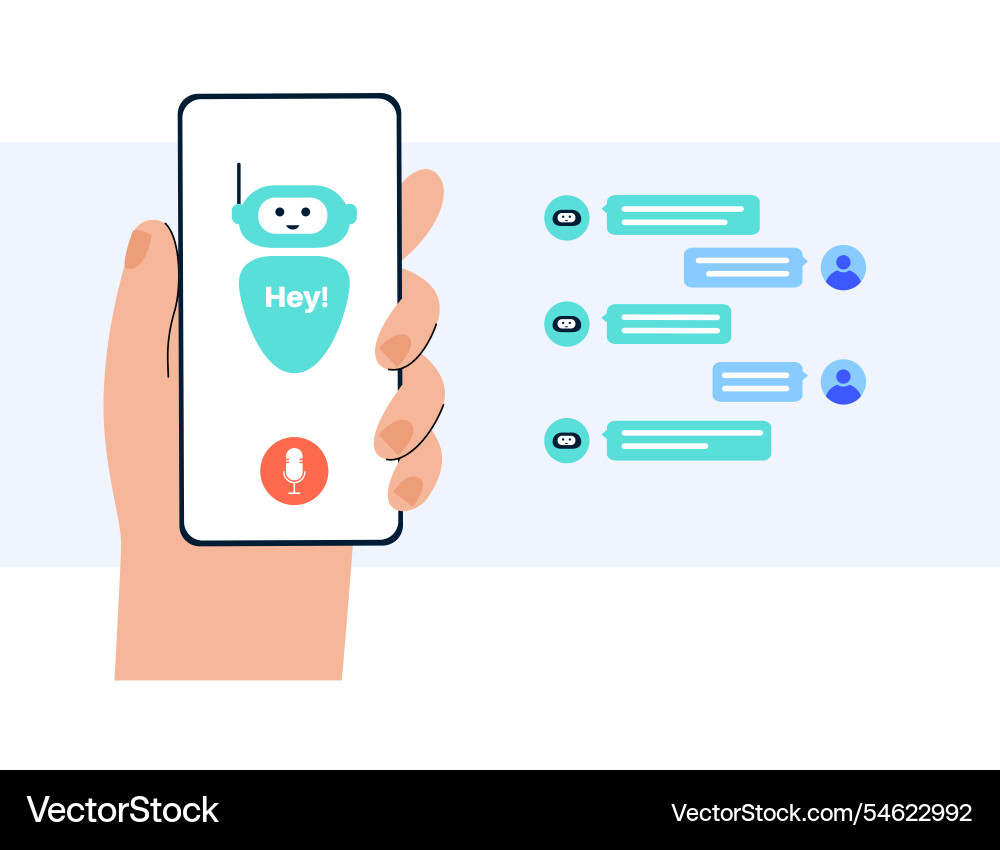 Ai chatbot technology Royalty Free Vector Image