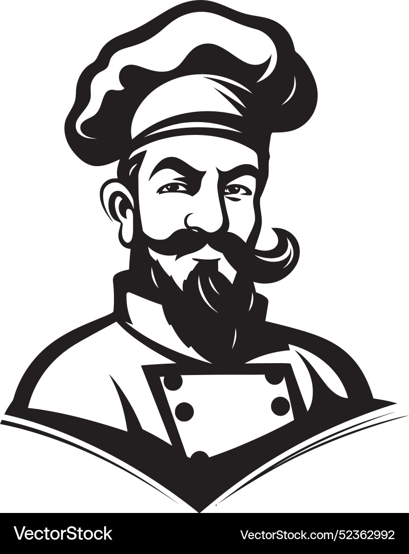 Artistic chef graphicschef portrait pack Vector Image