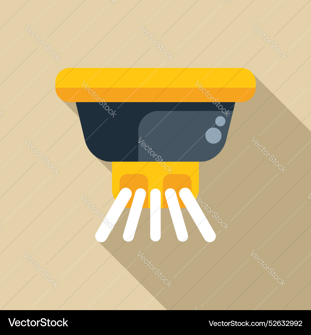 Fire sprinkler system activating extinguishing Vector Image