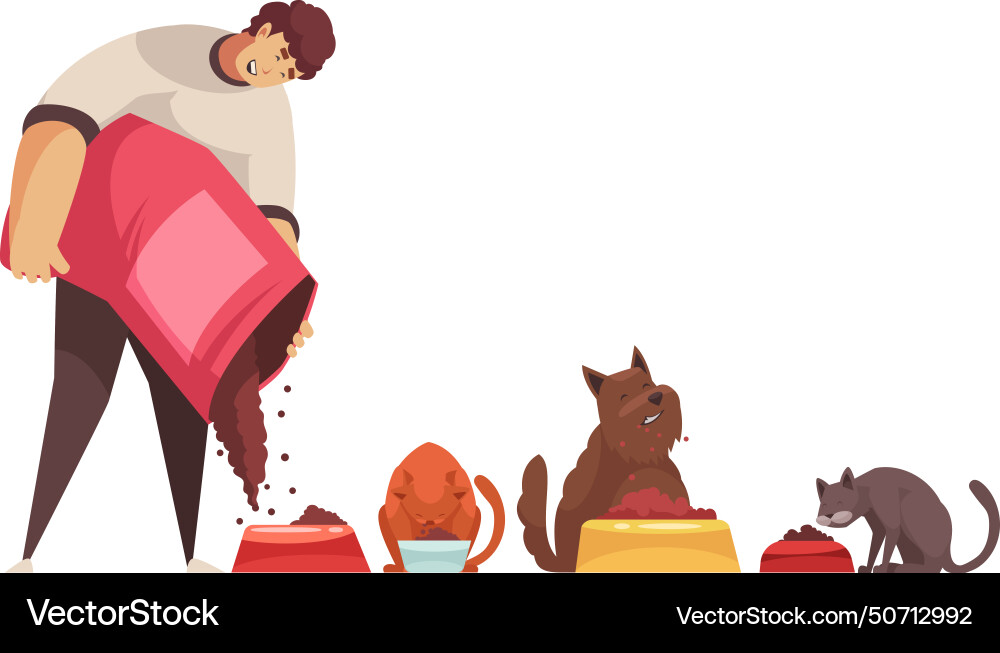 Pet sitter cartoon icon Royalty Free Vector Image