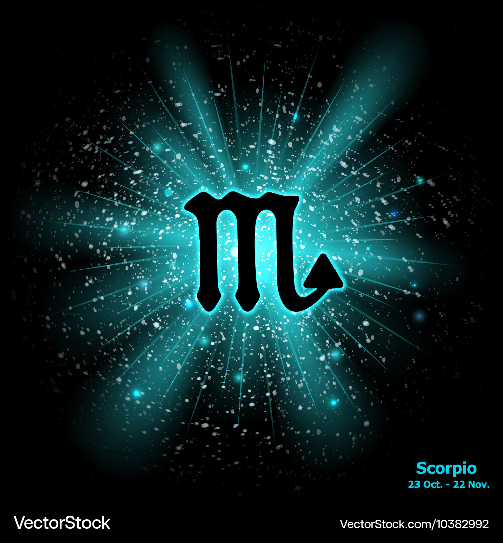 Scorpio luminous Royalty Free Vector Image - VectorStock