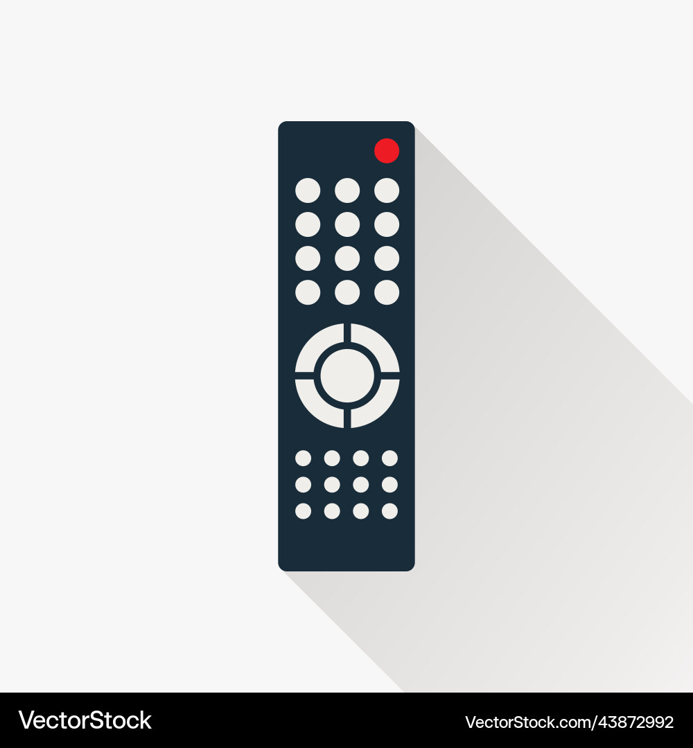 Tv remote control flat icon Royalty Free Vector Image